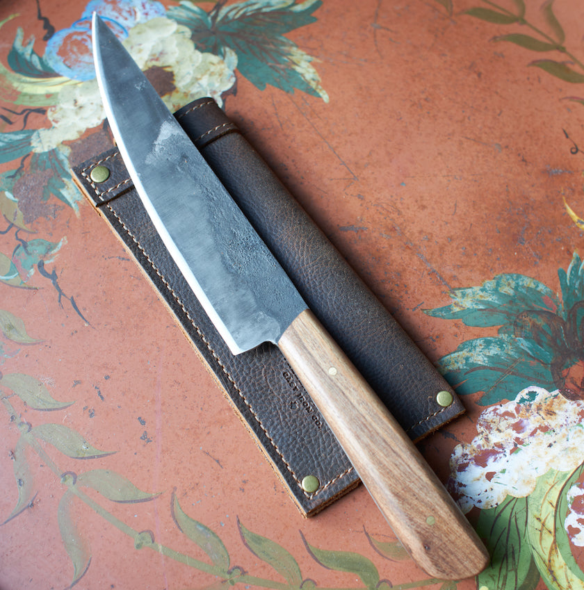 Cooks Knife with Texas Mesquite Handle – Fredericksburg Cast Iron Co.