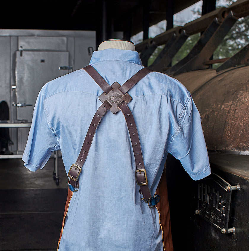 "Pit Master" Leather Apron – Fredericksburg Cast Iron Co.