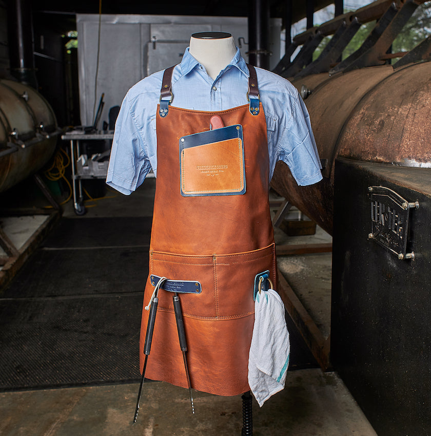 "Pit Master" Leather Apron – Fredericksburg Cast Iron Co.