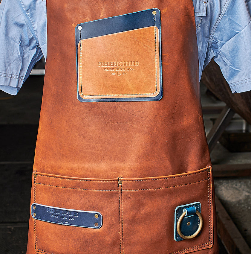 "Pit Master" Leather Apron – Fredericksburg Cast Iron Co.